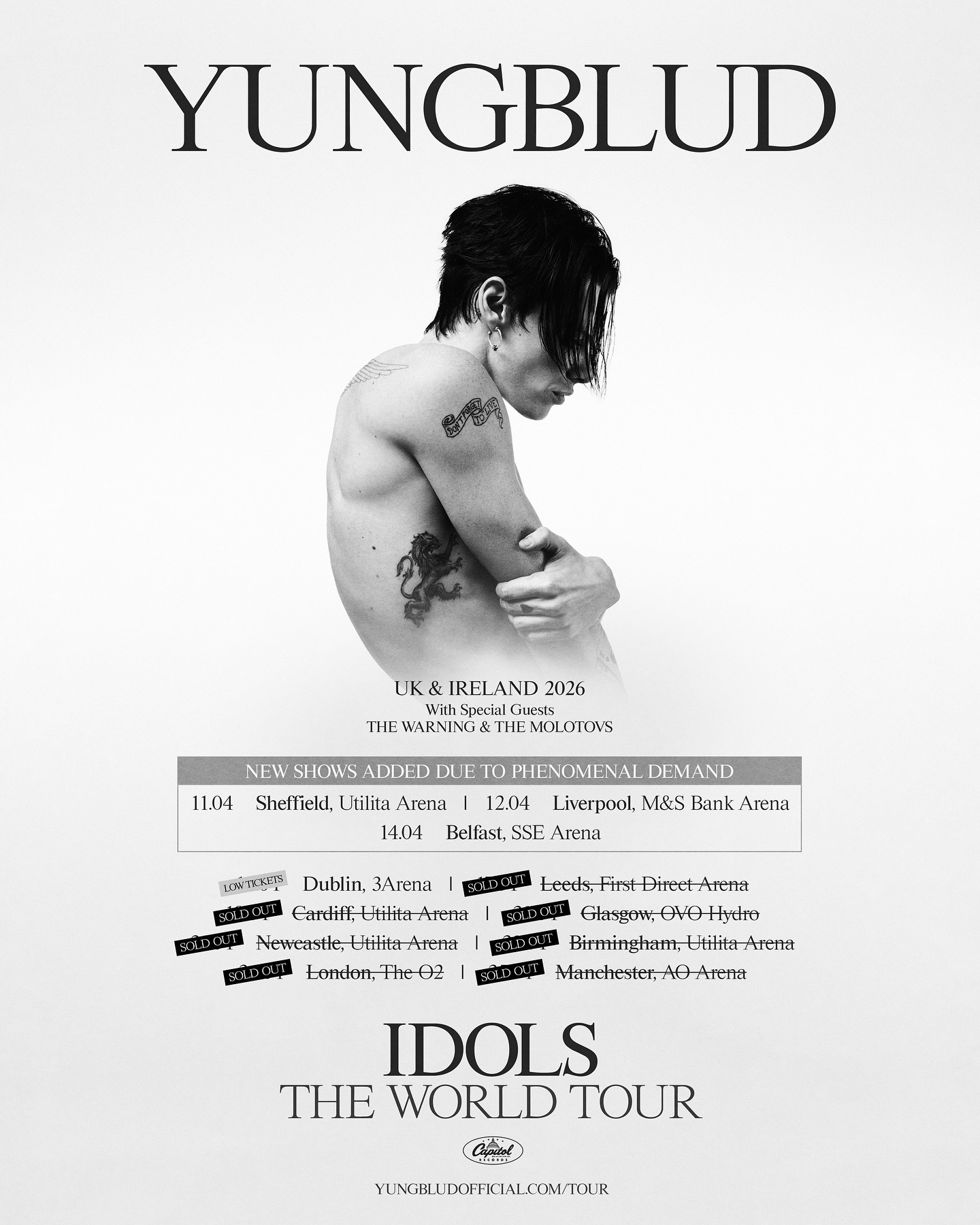 Yungblud Tour 2026: Idols – The World Tour
